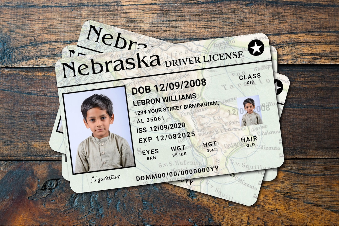 Home Print Kids Drivers License Template, Child Identification ID Card ...