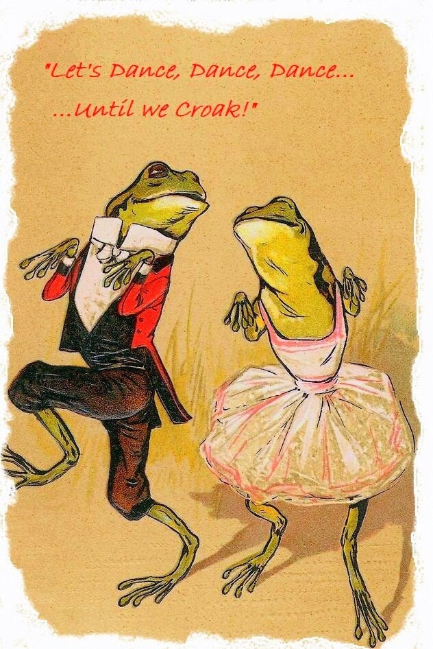 Art Print Dancing Frogs Print - Etsy