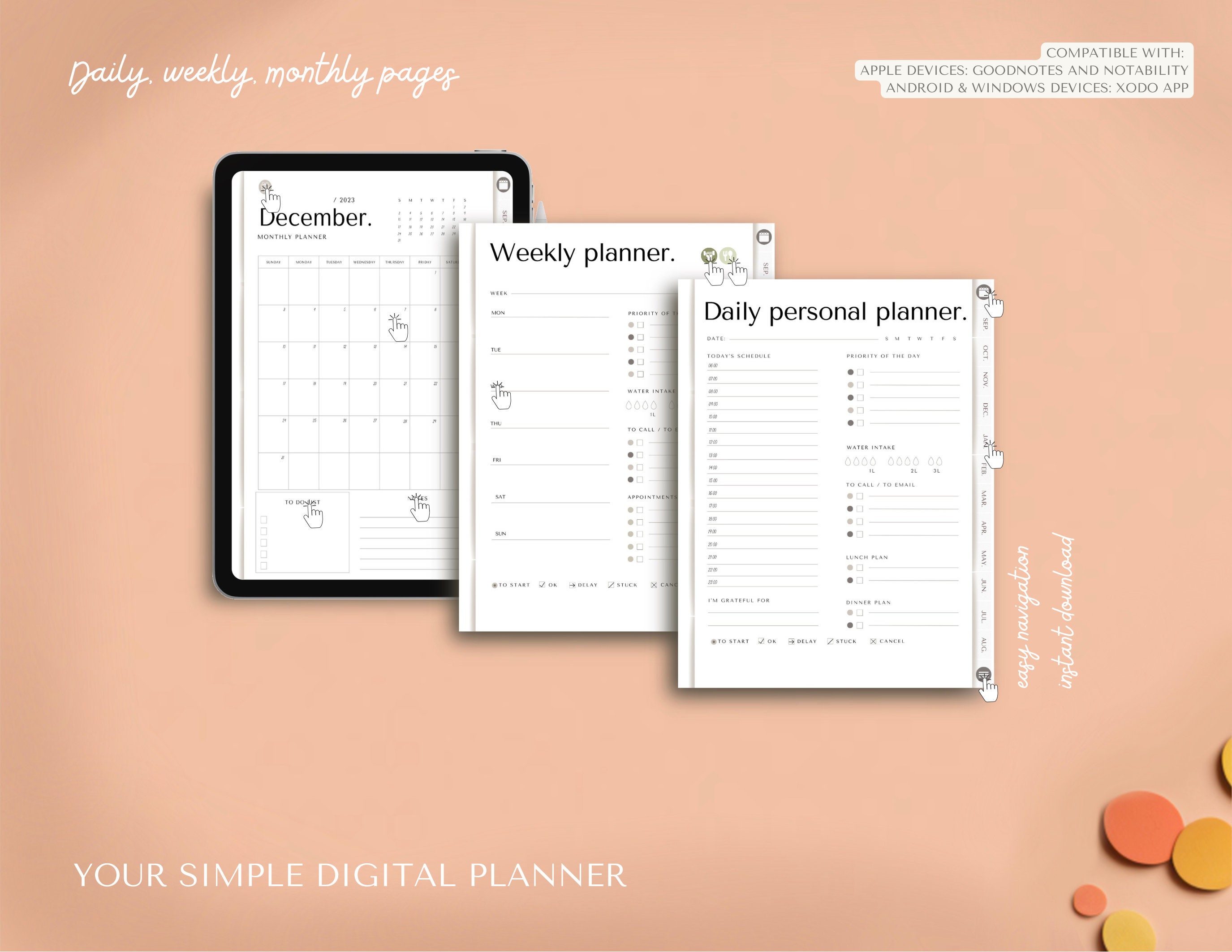 Simple Digital Planner | iPad Planner | Goodnotes Planner | Weekly ...