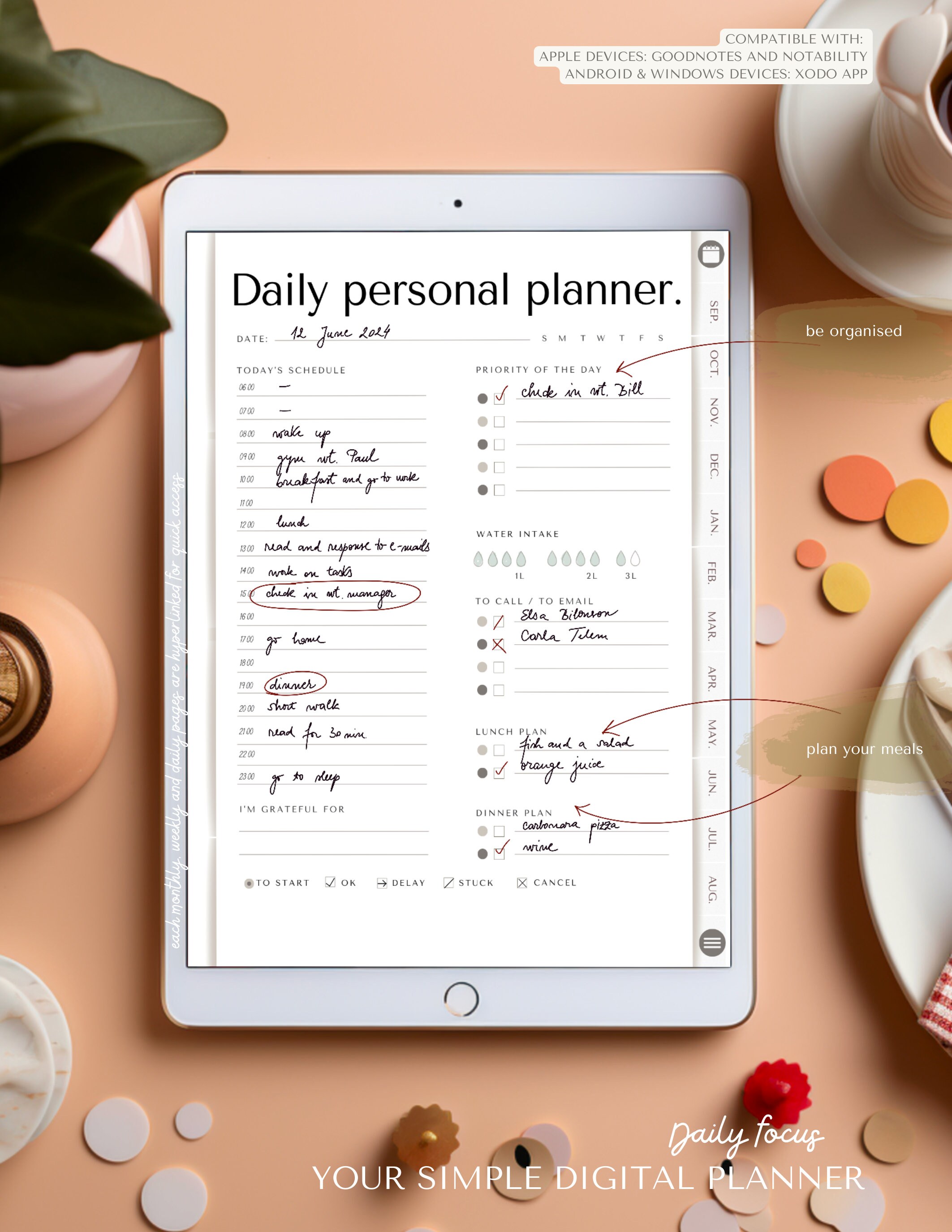 Simple Digital Planner | iPad Planner | Goodnotes Planner | Weekly ...