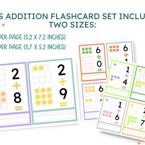 Printable Addition Flash Cards | Math Facts Flashcards | Guided Sums ...