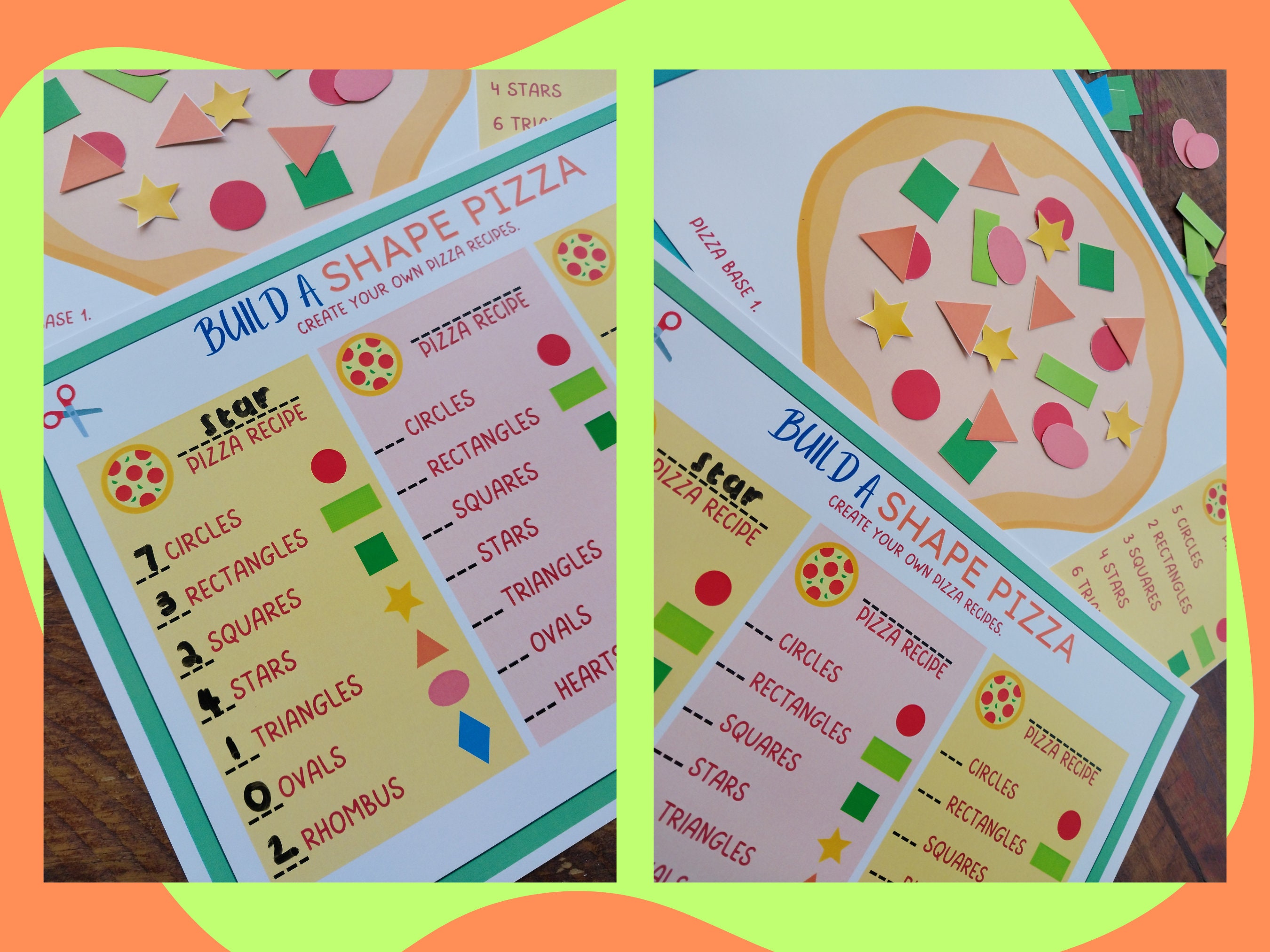 Build A Pizza With Shapes: A Shapes Activity for Toddlers and ...