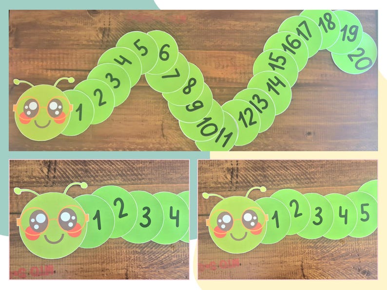 Counting Caterpillar Activity: Number Sequencing, Learn How to Count to ...