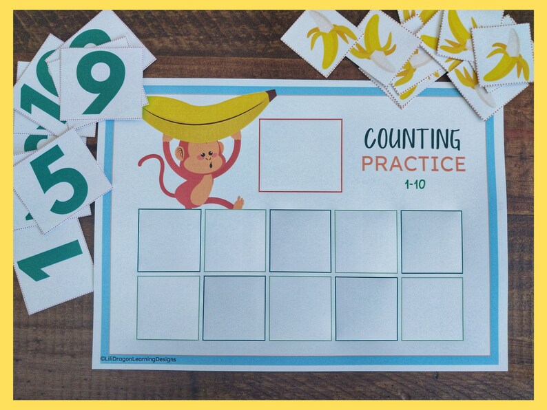 Printable Counting Worksheet for Toddlers and Preschoolers - Etsy