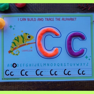 Alphabet Play Dough and Tracing Mats | Printable Play Dough Activity ...