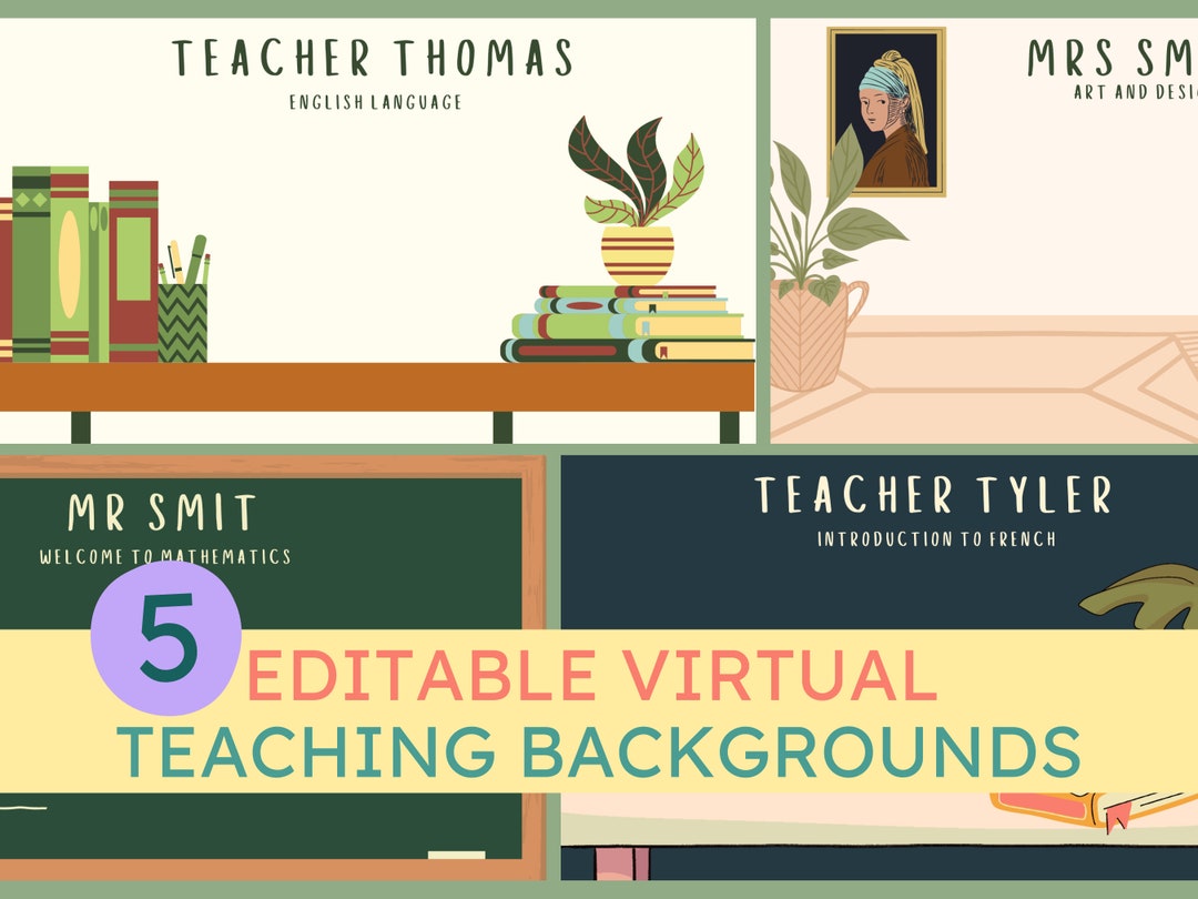 Editable Virtual Teaching Backgrounds: Online Video and Virtual Meeting ...