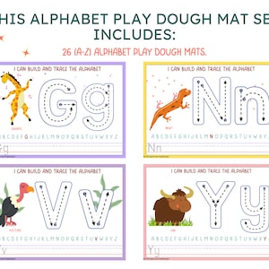 Alphabet Play Dough and Tracing Mats | Printable Play Dough Activity ...