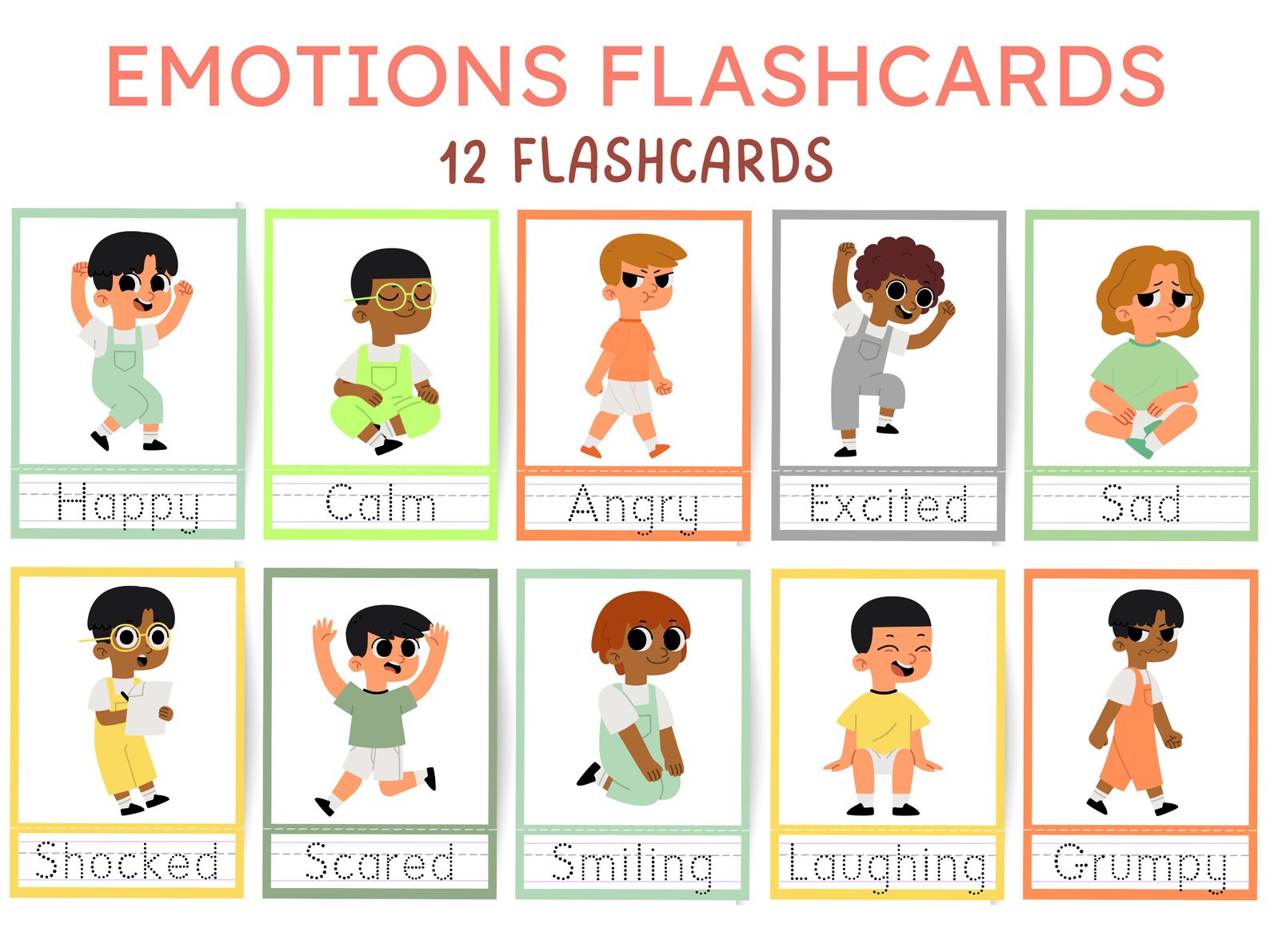 Printable Emotions Flashcards, Emotion and Feelings Flash Cards ...