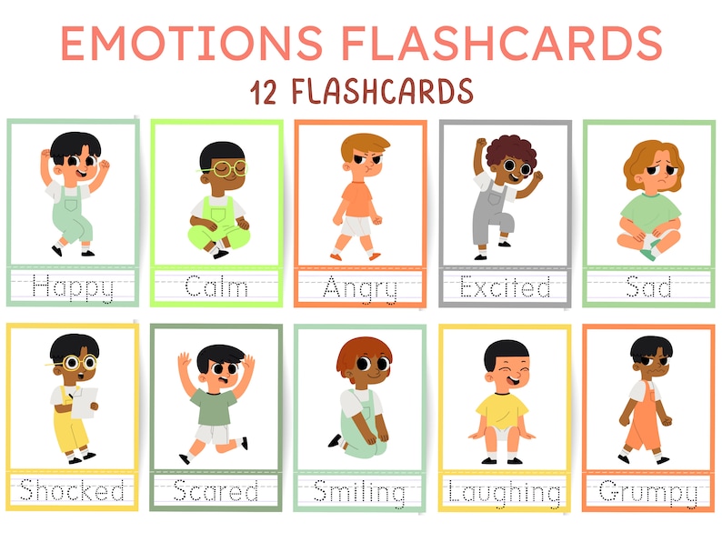 Printable Emotions Flashcards, Emotion and Feelings Flash Cards ...