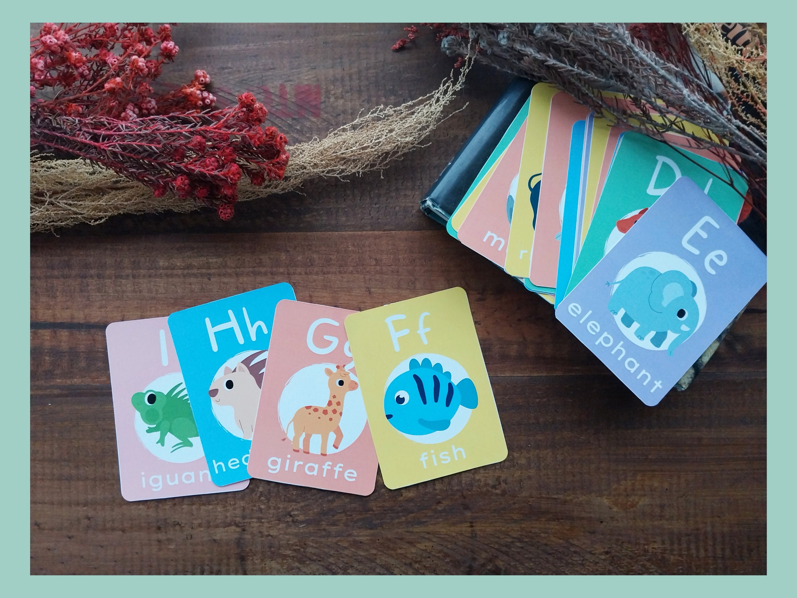 Animal Alphabet Flashcards: Fun and Bright Learning Resource for ...