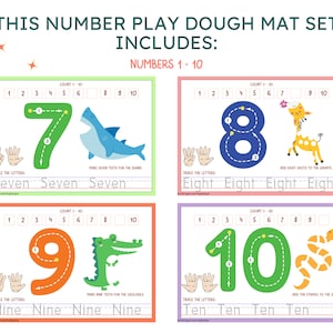 Numbers Play Dough Mats, Preschool Printables, Letter Tracing, Counting ...