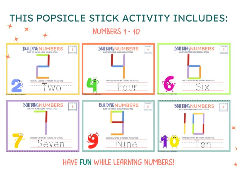 Popsicle Sticks Number Game: Montessori Toddler Activity (digital ...