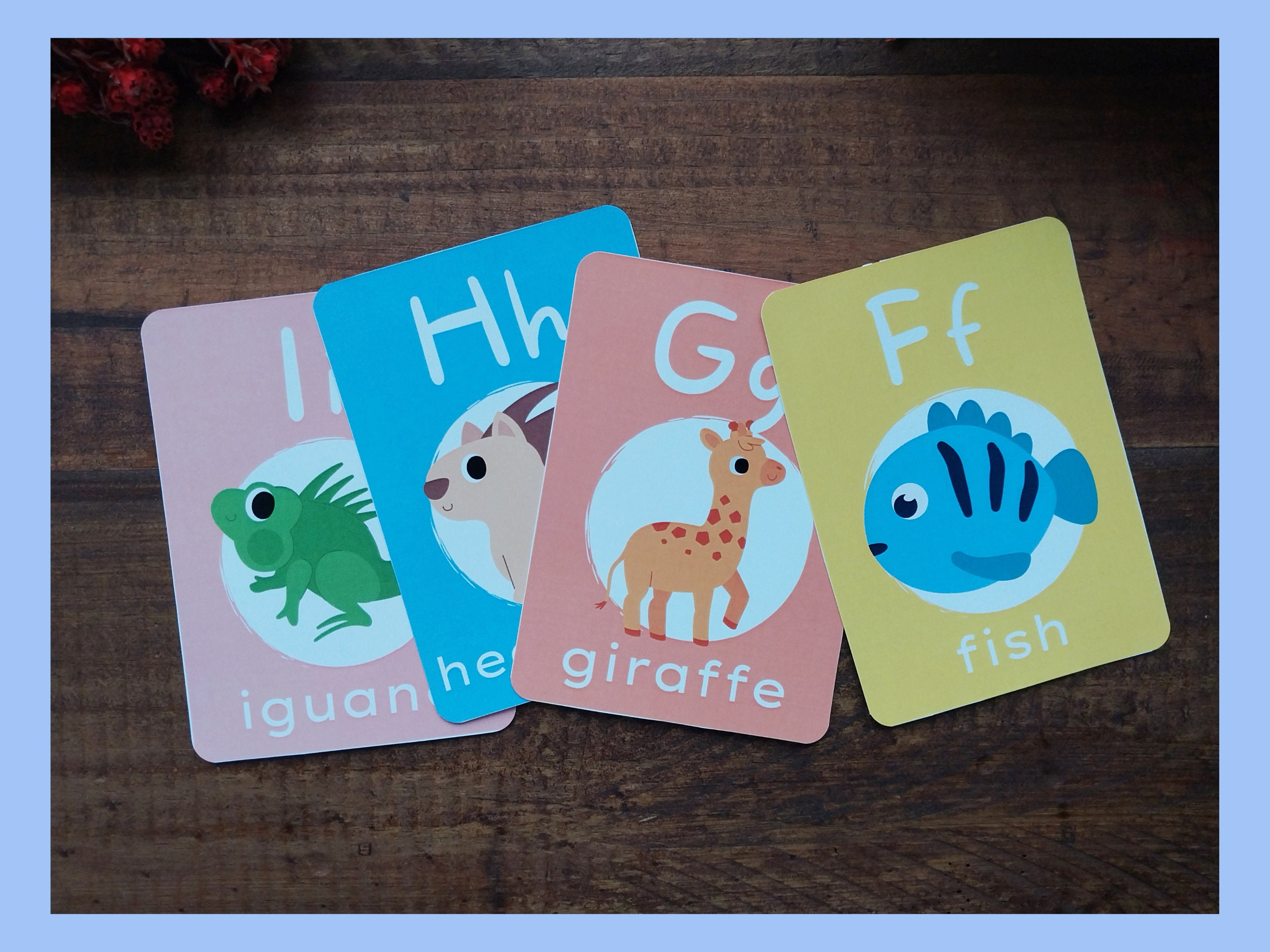 Animal Alphabet Flashcards: Fun and Bright Learning Resource for ...