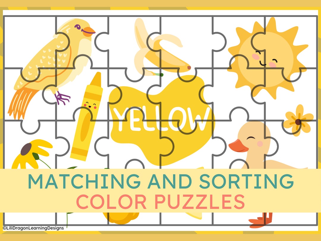 Printable Color Matching Activity, Colour Sorting Puzzles, Toddler ...