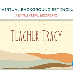 Boho Virtual Teaching Background, Online Teaching Backdrop, ESL ...