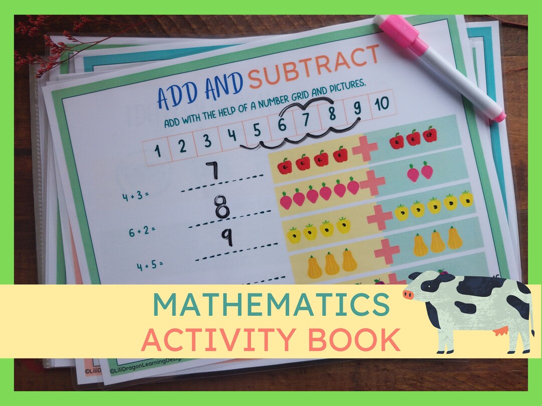 Maths Busy Book or Activity Book for Preschoolers | Farm Theme | Add ...