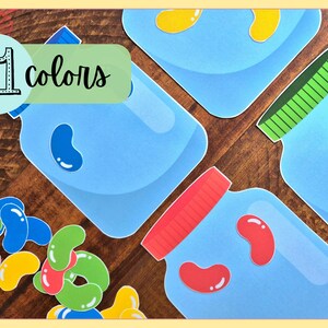 Jelly Bean Color Sorting Activity: Preschool Printable (PDF Download ...