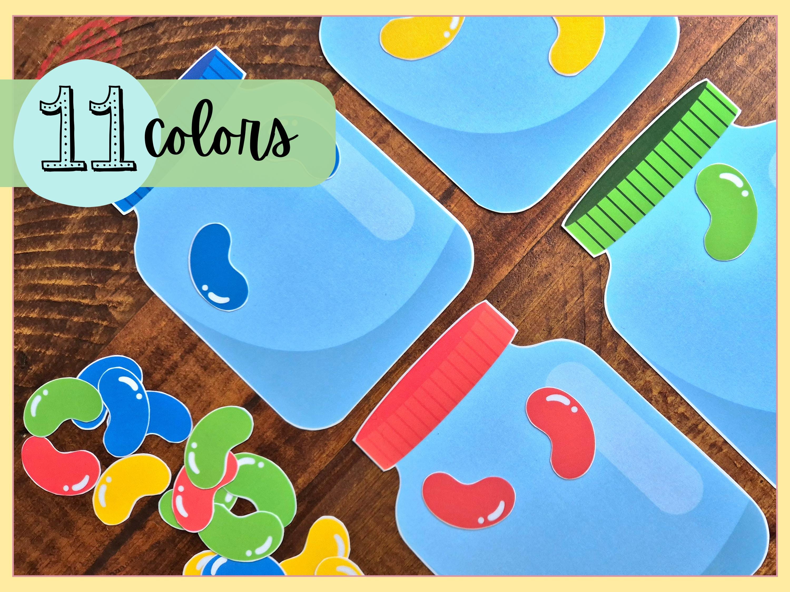 Jelly Bean Color Sorting Activity: Preschool Printable (PDF Download ...