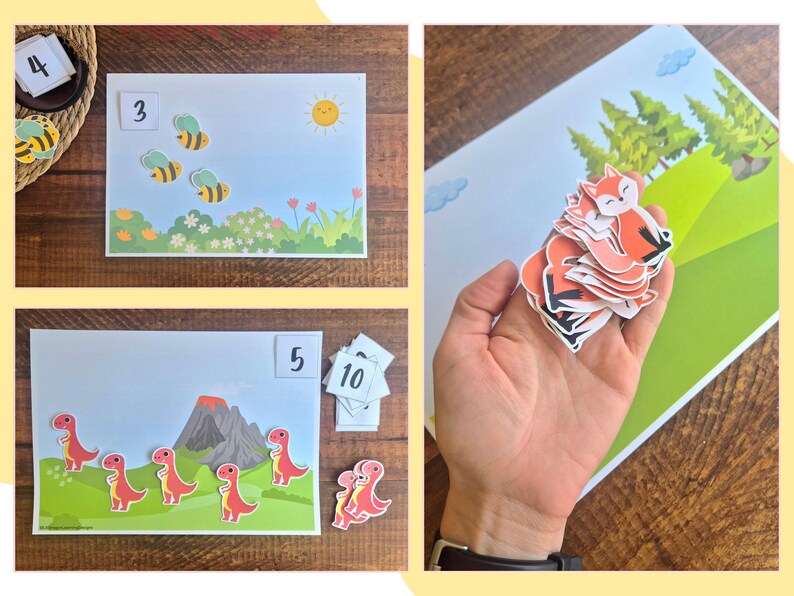 Counting to 10 Activity for Toddlers and Preschool Cut and Count Mat ...