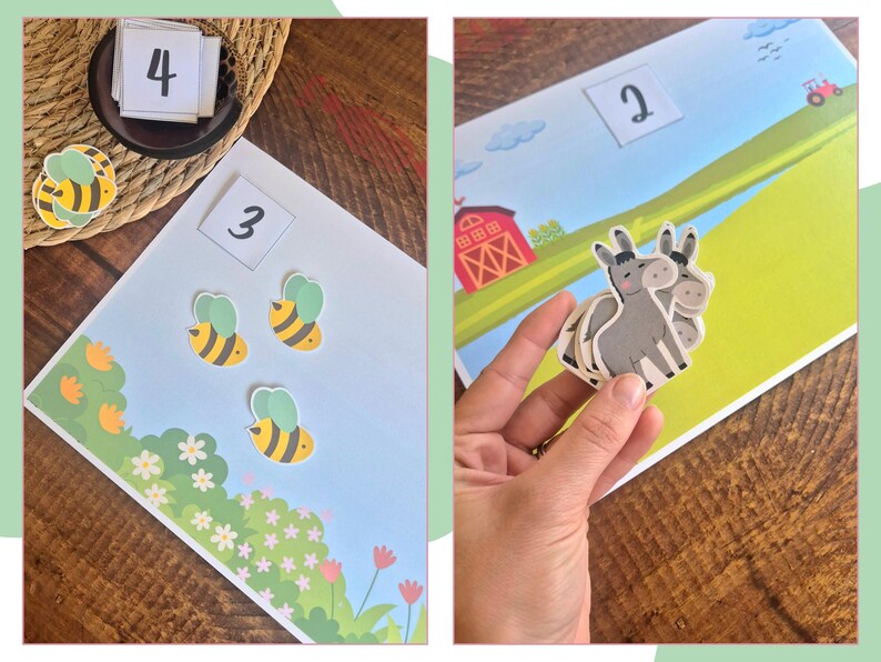 Counting to 10 Activity for Toddlers and Preschool Cut and Count Mat ...