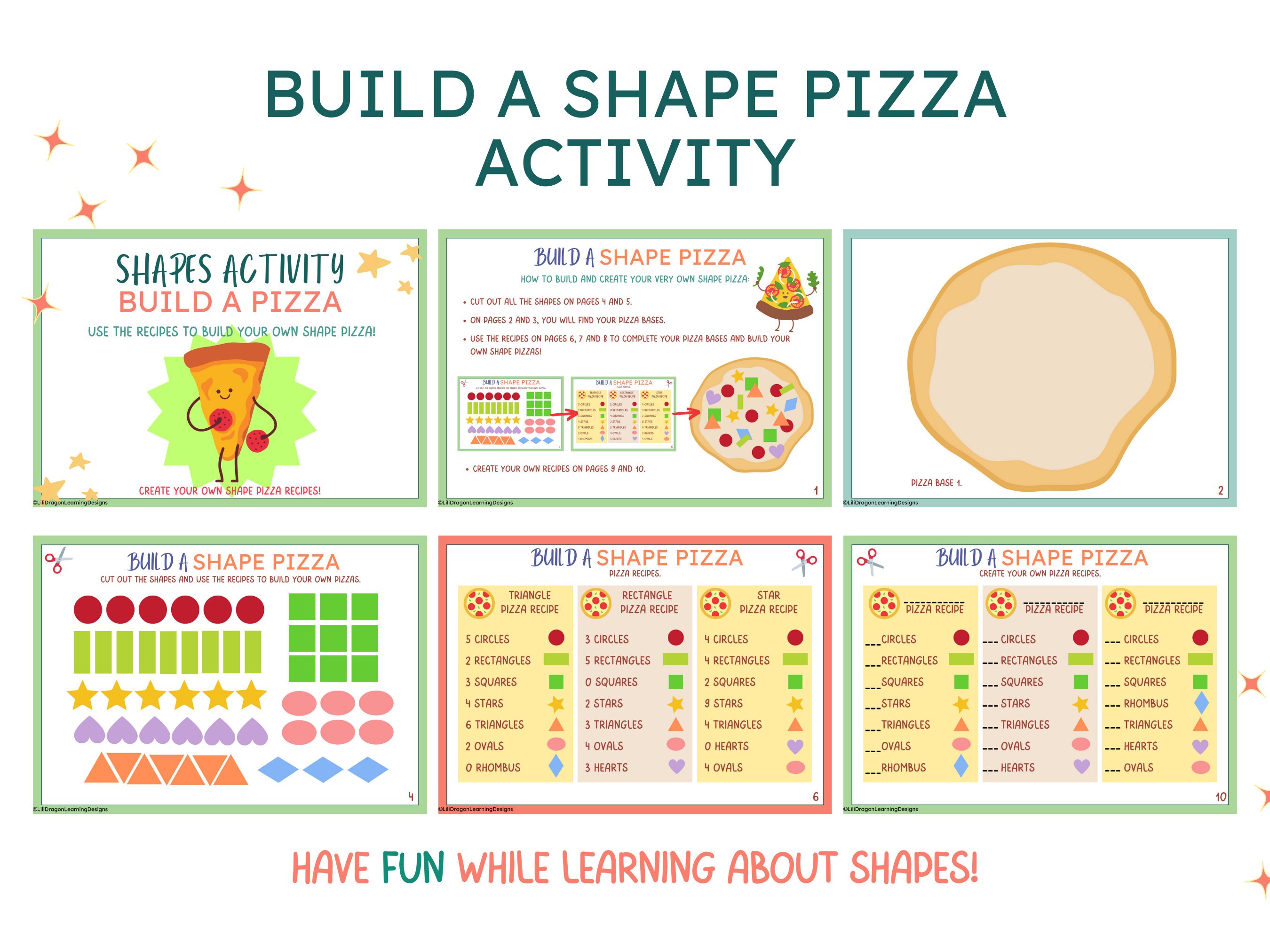 Build A Pizza With Shapes: A Shapes Activity for Toddlers and ...