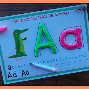 Alphabet Play Dough and Tracing Mats | Printable Play Dough Activity ...