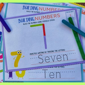 Popsicle Sticks Number Game: Montessori Toddler Activity (digital ...