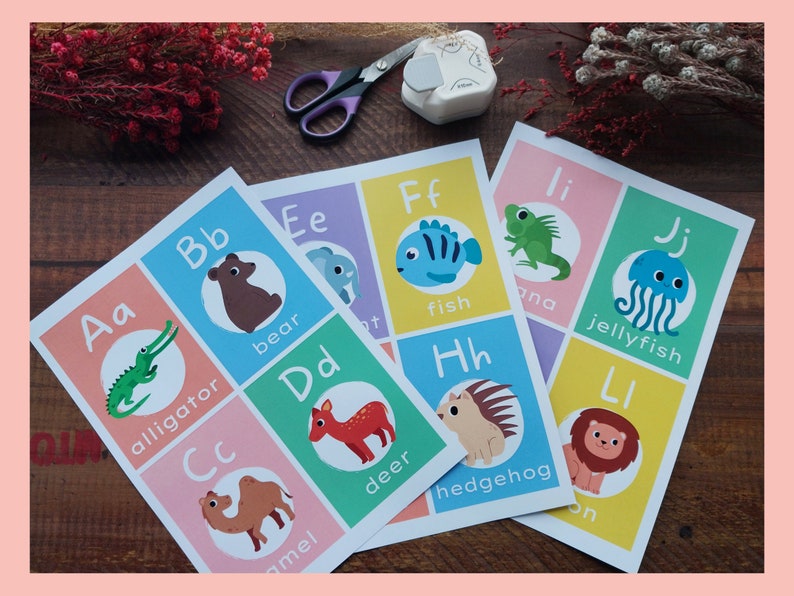Animal Alphabet Flashcards: Fun and Bright Learning Resource for ...