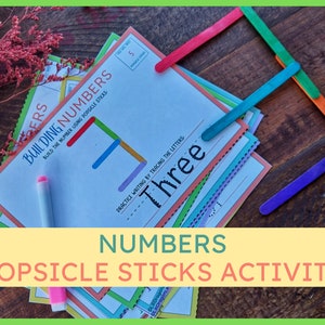 Numbers Activity for Toddlers, Popsicle Sticks Number Game, Montessori ...