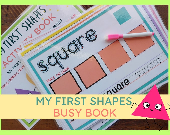 Shapes Busy Book Printable, Preschool Shapes Bundle, Printable Shapes ...