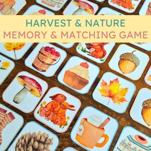 Printable Fall Memory & Matching Pairs Game for Learning Seasons ...