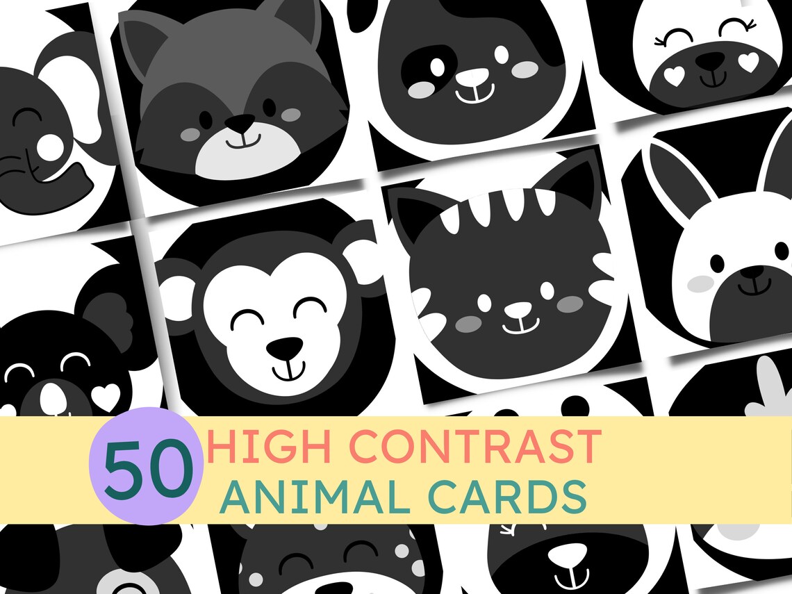 Printable High Contrast Baby Cards, Flashcards for Newborn Babies ...