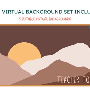 Boho Virtual Teaching Background, Online Teaching Backdrop, ESL ...