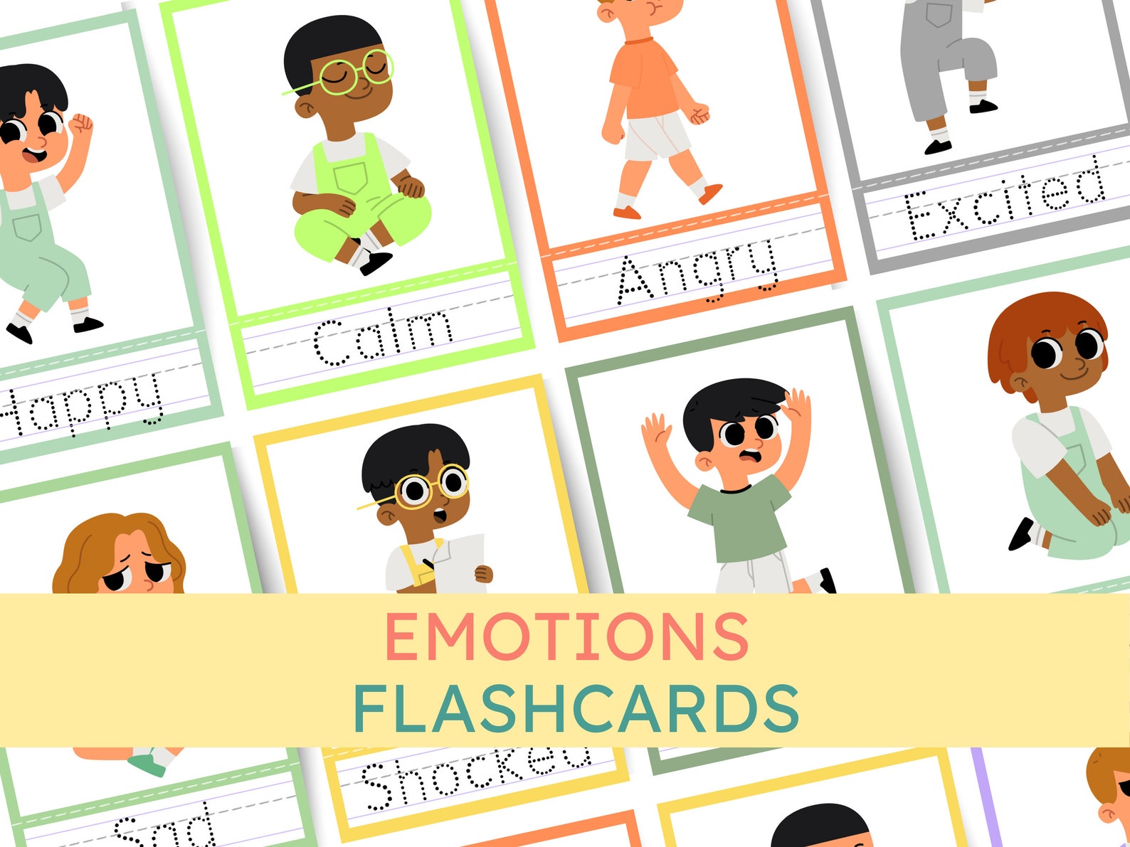 Printable Emotions Flashcards, Emotion and Feelings Flash Cards ...