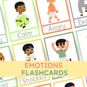 Printable Emotions Flashcards, Emotion and Feelings Flash Cards ...