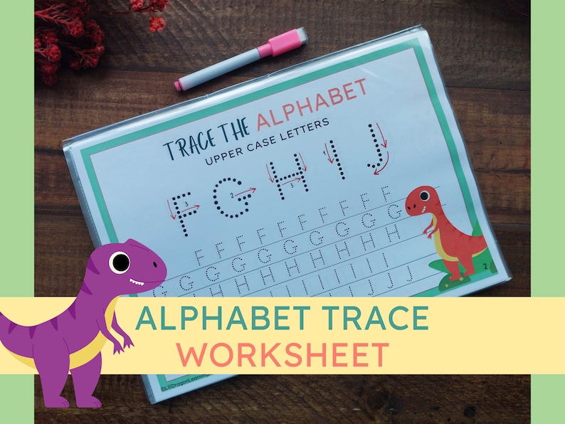 Trace the Alphabet Worksheet | Alphabet Writing Practice | ABC Tracing ...