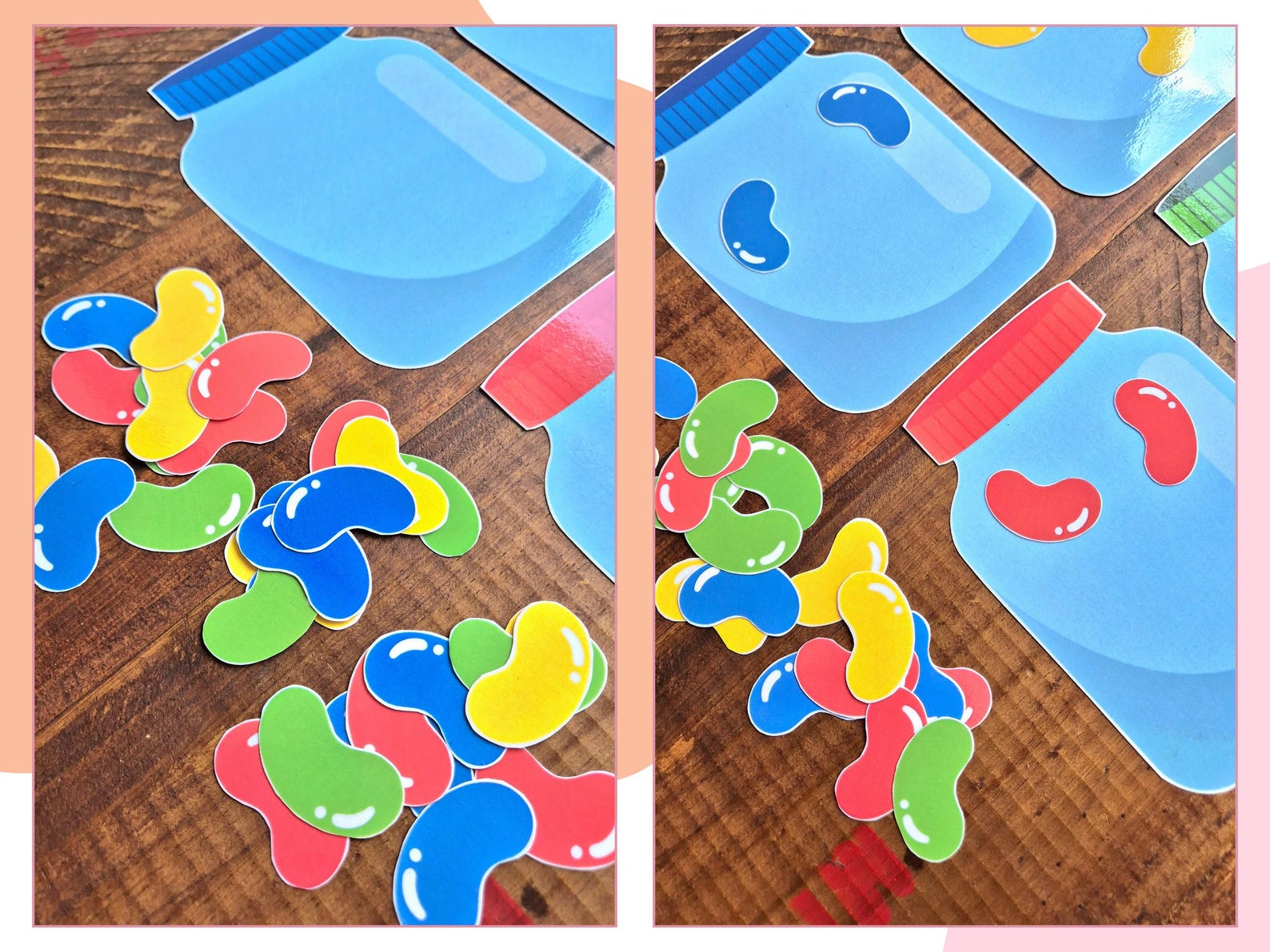 Jelly Bean Color Sorting Activity: Preschool Printable (PDF Download ...