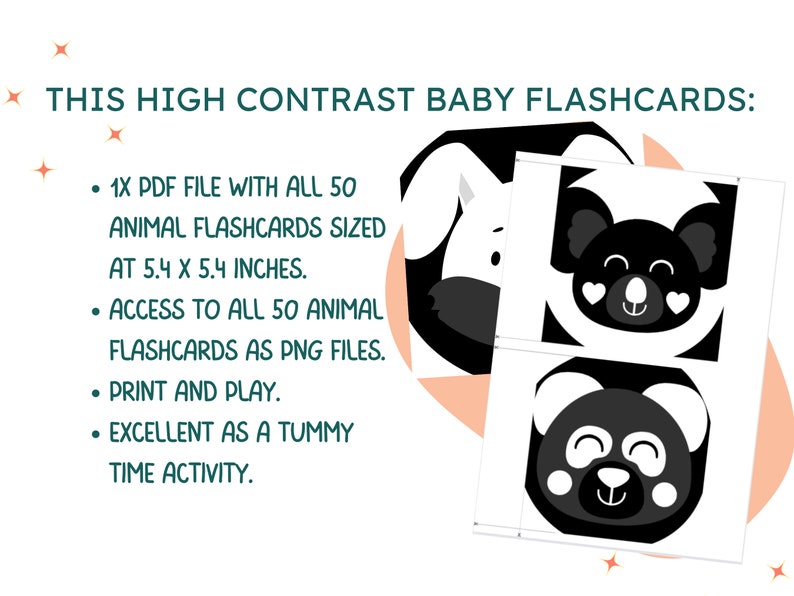 Printable High Contrast Baby Cards, Flashcards for Newborn Babies ...