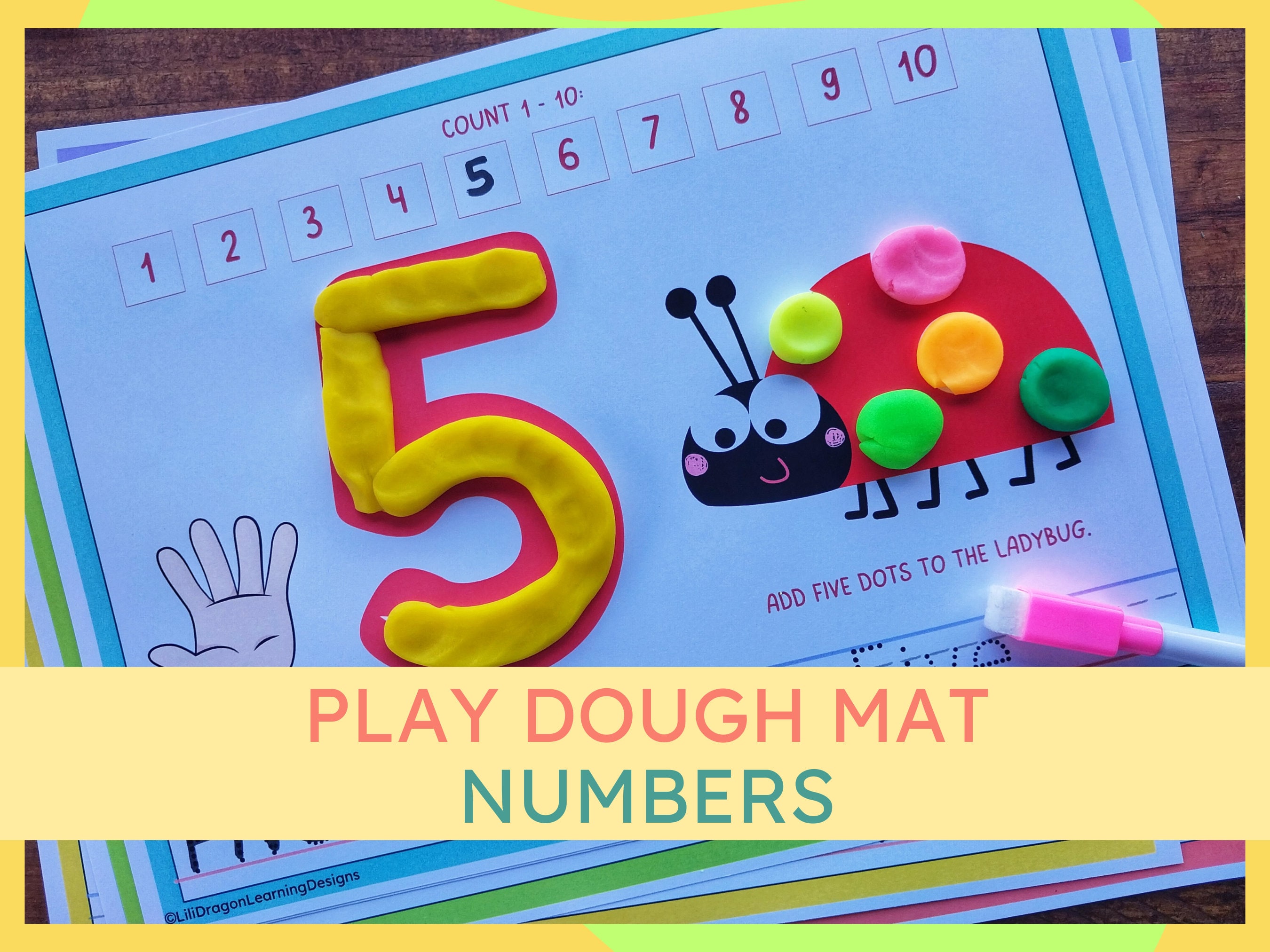 Numbers Play Dough Mats Preschool Printables Letter Tracing - Etsy
