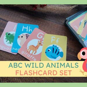 Animal Alphabet Flashcards: Fun and Bright Learning Resource for ...