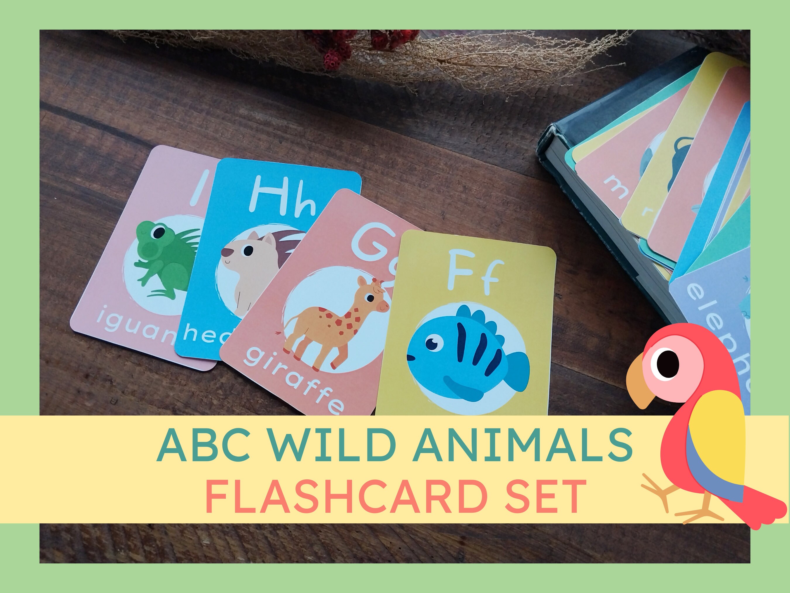 Animal Alphabet Flashcards: Fun and Bright Learning Resource for ...