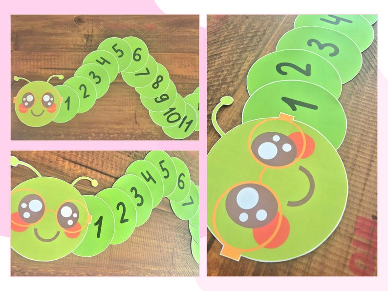Counting Practice 1-20 Build A Caterpillar Learn to Count Activity for ...