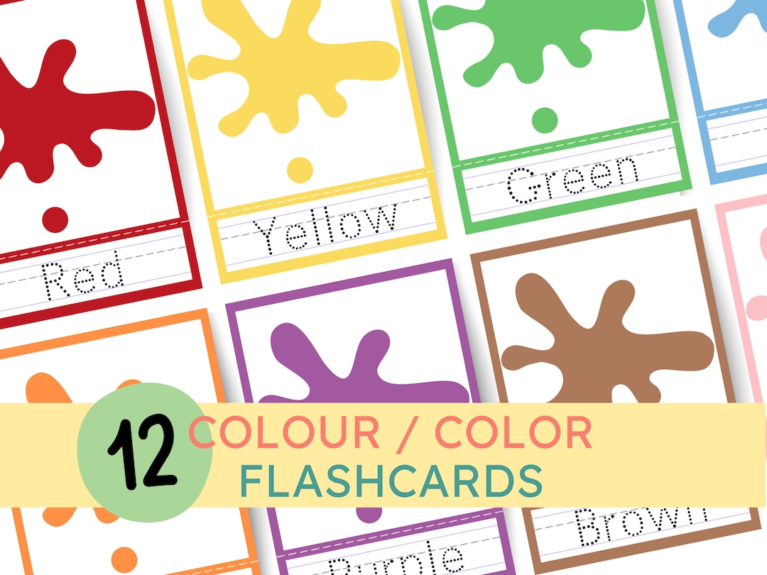 Printable Color Flashcards | Montessori Flashcards for Toddlers ...