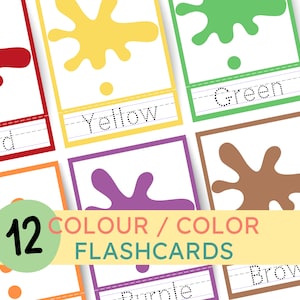 Printable Color Flashcards | Montessori Flashcards for Toddlers ...