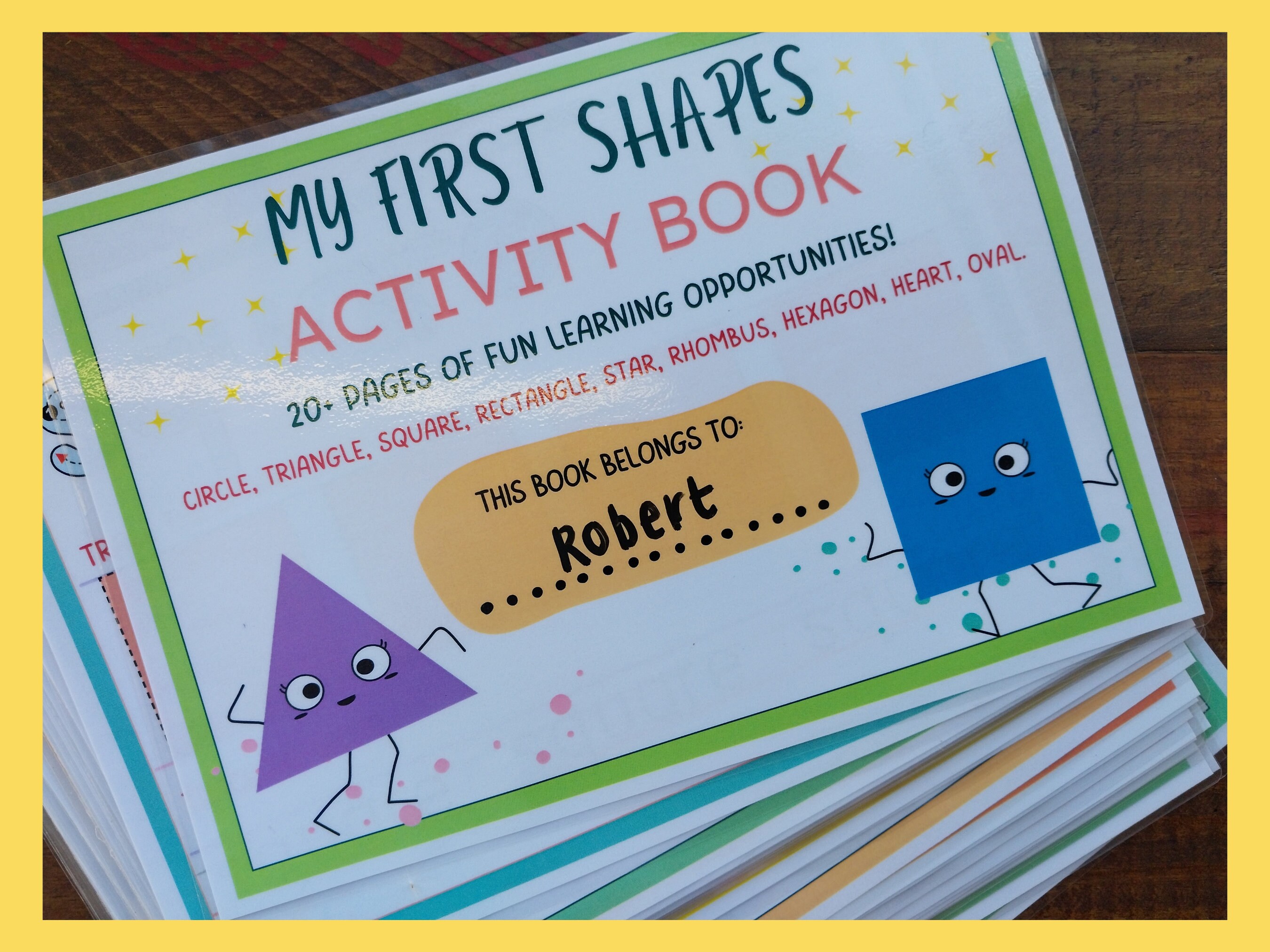 Shapes Printable Busy Book Shapes Learning Binder for Toddlers Shape ...