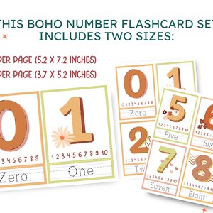 Boho Number Flashcards for Toddlers| 0-10 Number Flash Cards ...