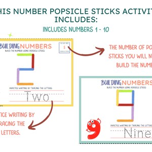 Popsicle Sticks Number Game: Montessori Toddler Activity (digital ...