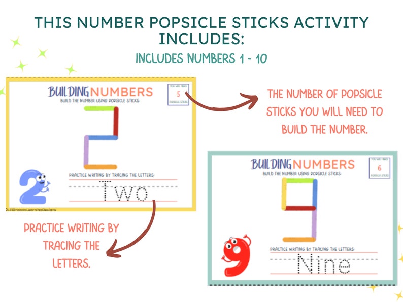 Numbers Activity for Toddlers, Popsicle Sticks Number Game, Montessori ...