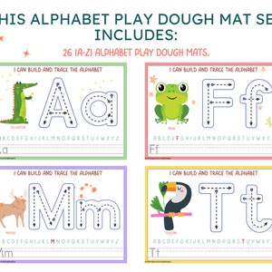 Alphabet Play Dough and Tracing Mats | Printable Play Dough Activity ...
