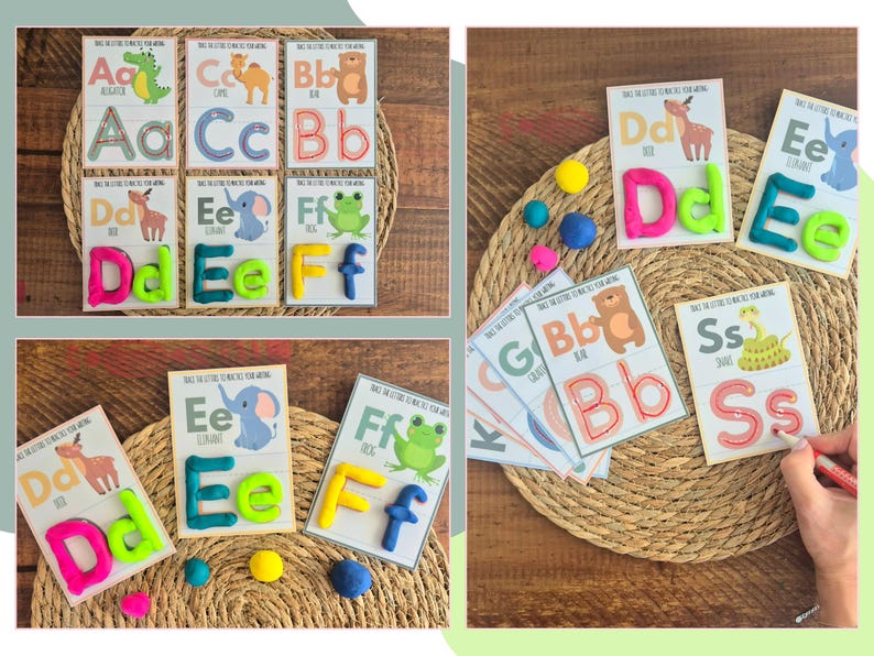 Alphabet Tracing and Playdough Cards: Preschool Letter Learning (PDF ...